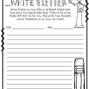 Father's Day Writing Activities - Etsy
