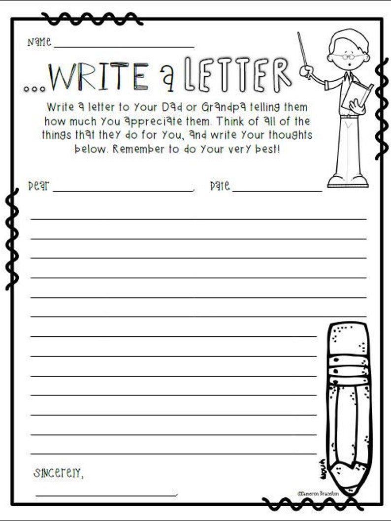 Father's Day Writing Activities - Etsy
