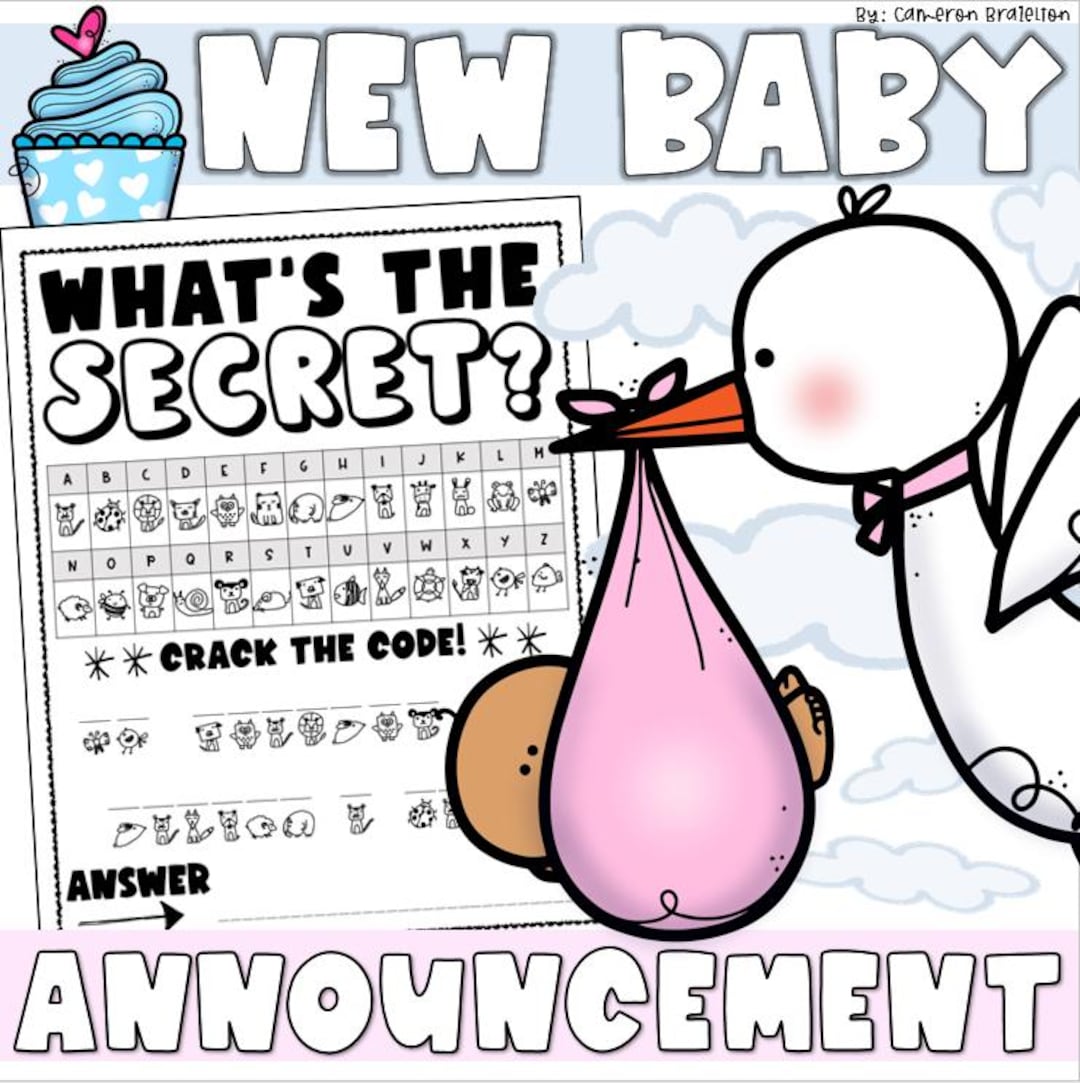 Teacher Pregnancy Announcement New Baby Word Puzzle - Etsy