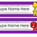 Name Tags Plates Desk Labels Dinosaur Theme Editable INSTANT DOWNLOAD ...