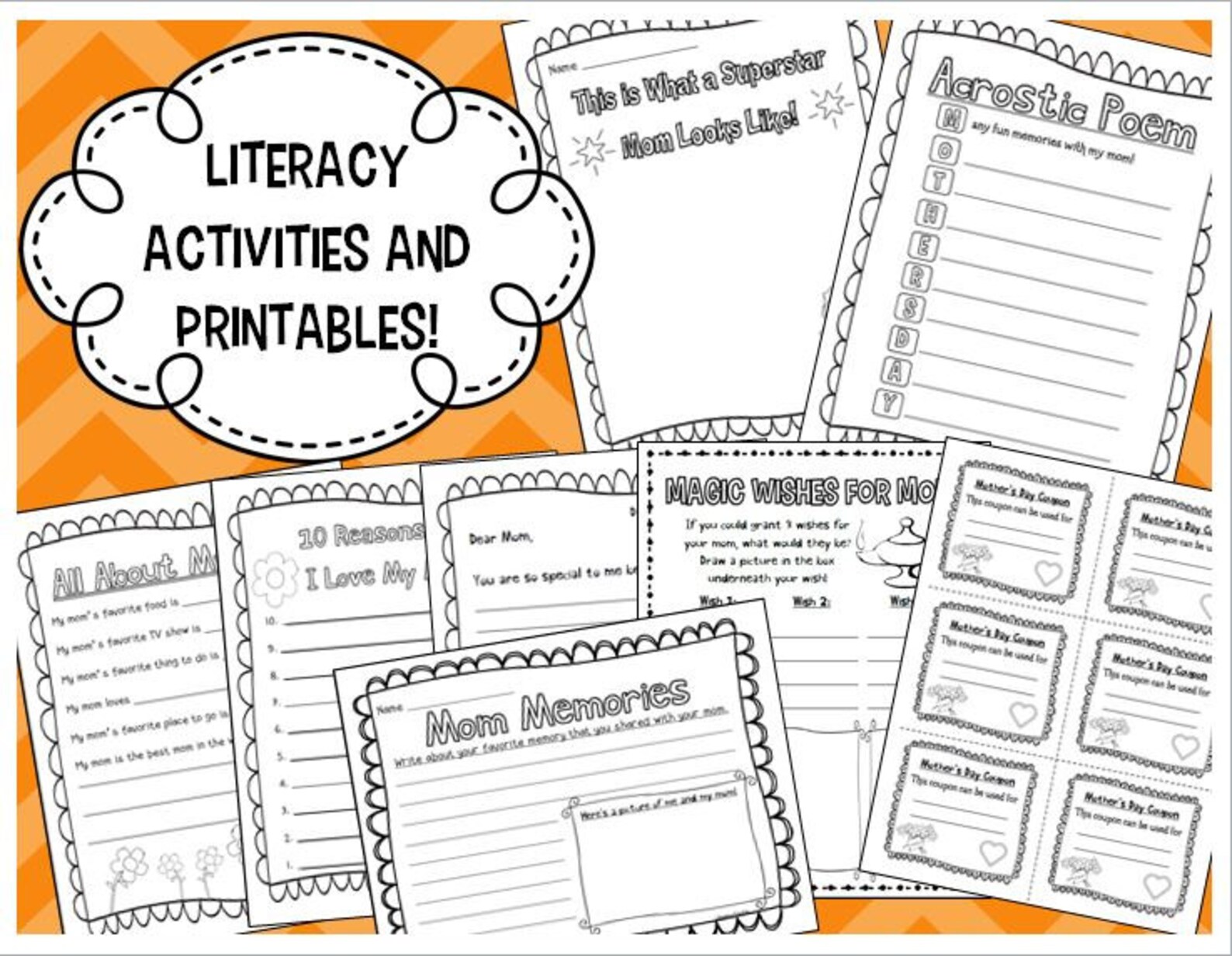 Mother's Day Literacy, Activities, Craft - Etsy