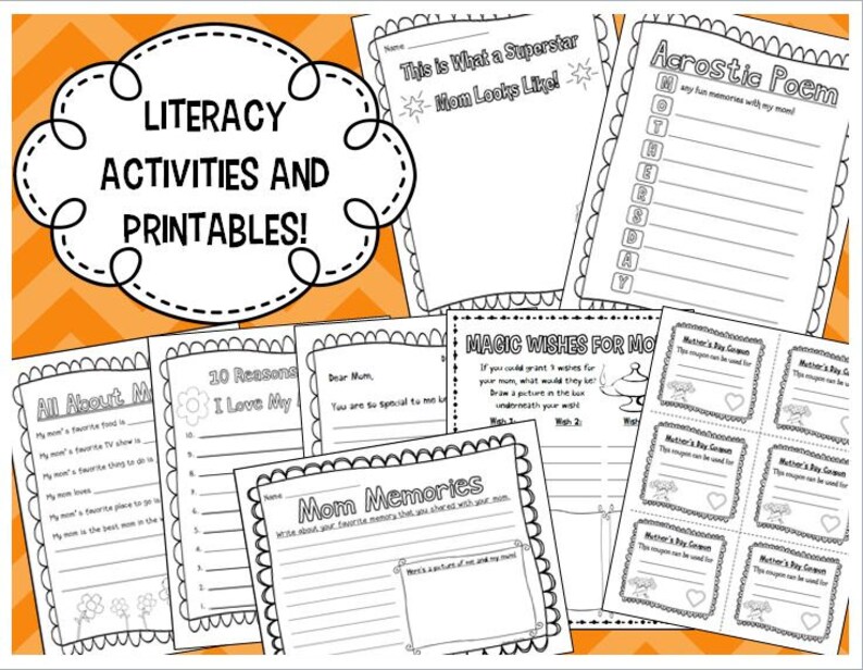 Mother's Day Literacy, Activities, Craft - Etsy