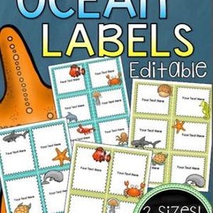 Ocean Underwater Theme Classroom Labels Decorations Editable INSTANT ...