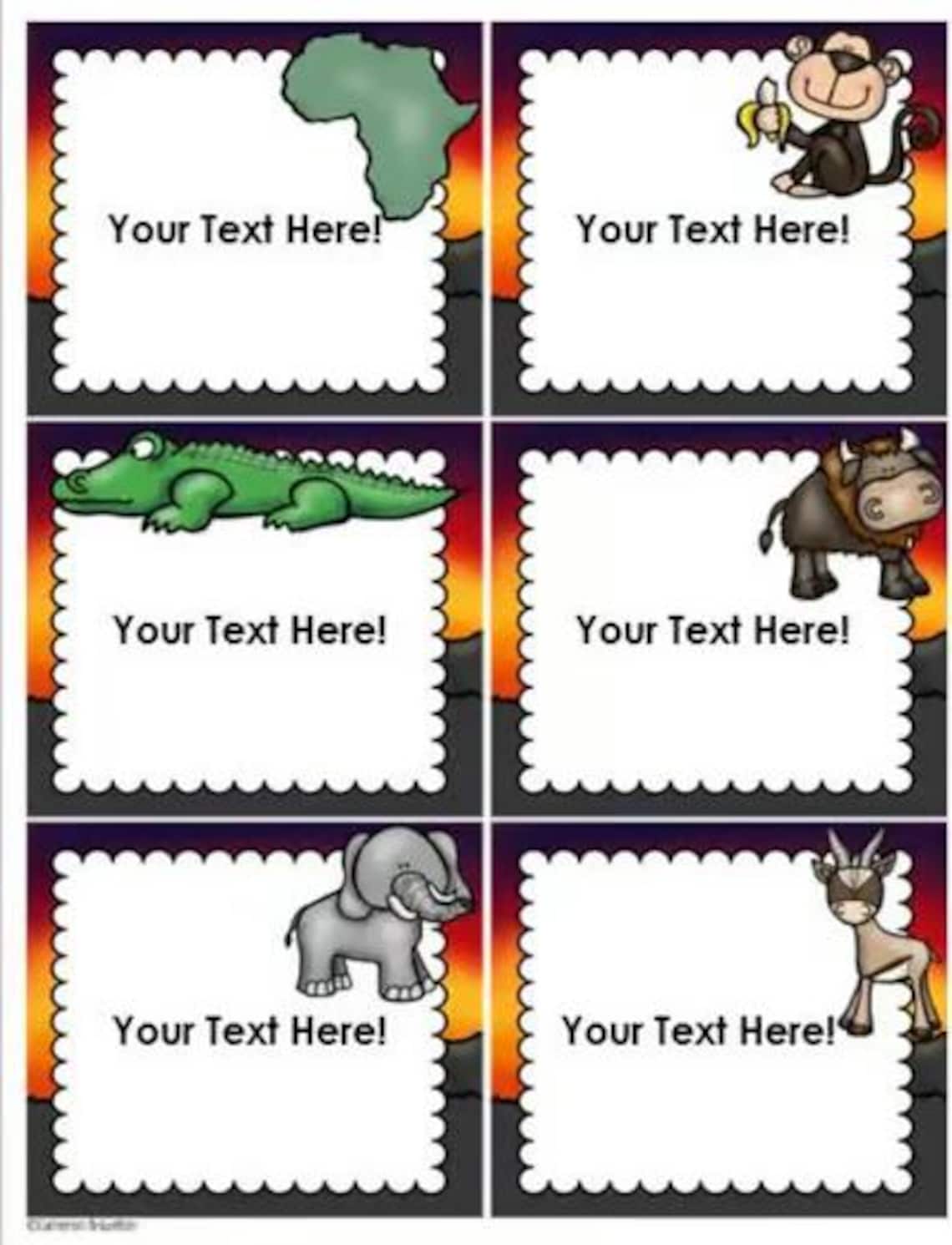 Jungle Safari Theme Classroom Labels Decorations Editable INSTANT ...