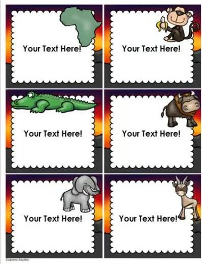 Jungle Safari Theme Classroom Labels Decorations Editable INSTANT ...