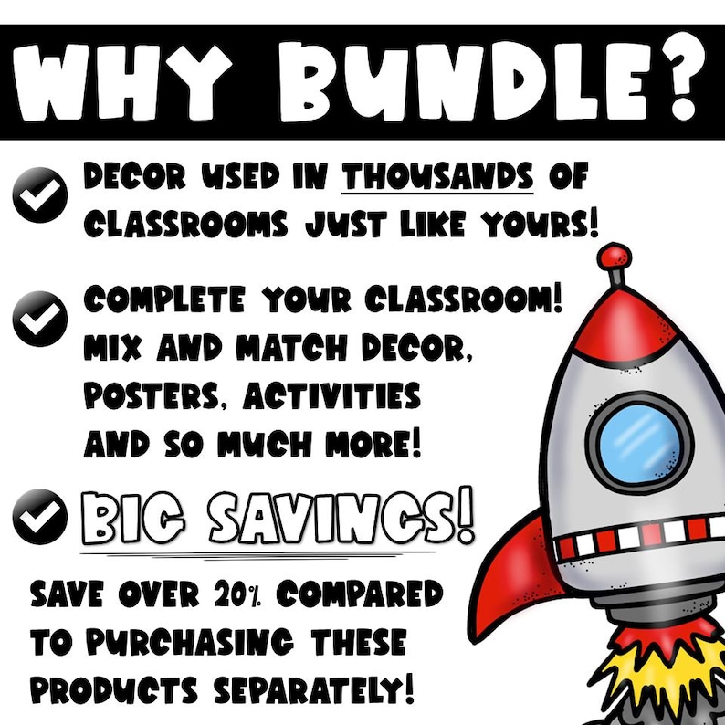 Outer Space Theme Classroom Decor Bundle (behavior Chart, Name Plates ...