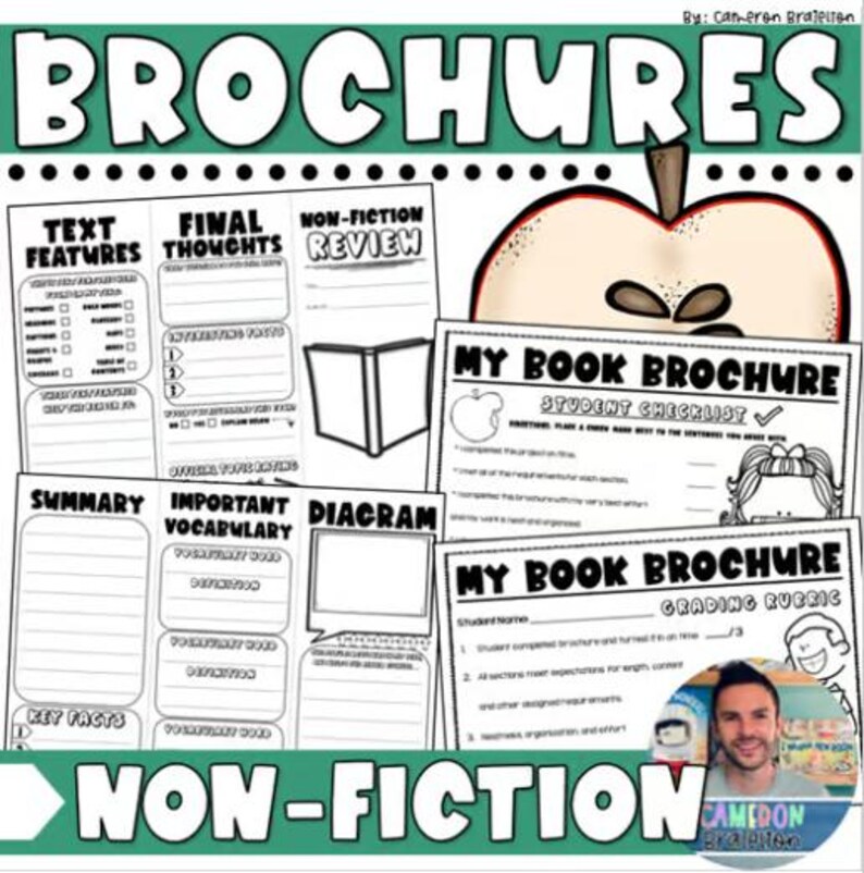 Non Fiction Reading Book Review Brochure Project Trifold - Etsy