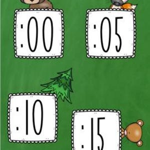 Clock Labels Telling Time Woodland Animals Forest Theme INSTANT ...