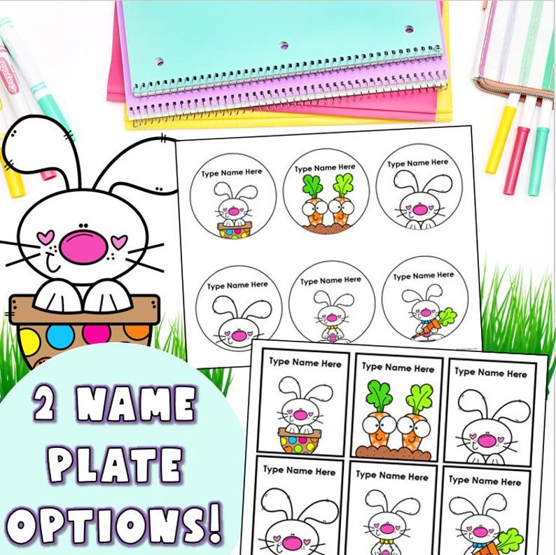 Editable Easter Bulletin Board Door Decoration Display for Spring ...