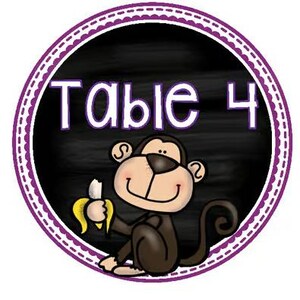 Table Numbers Signs Jungle Safari Theme Editable INSTANT DOWNLOAD - Etsy