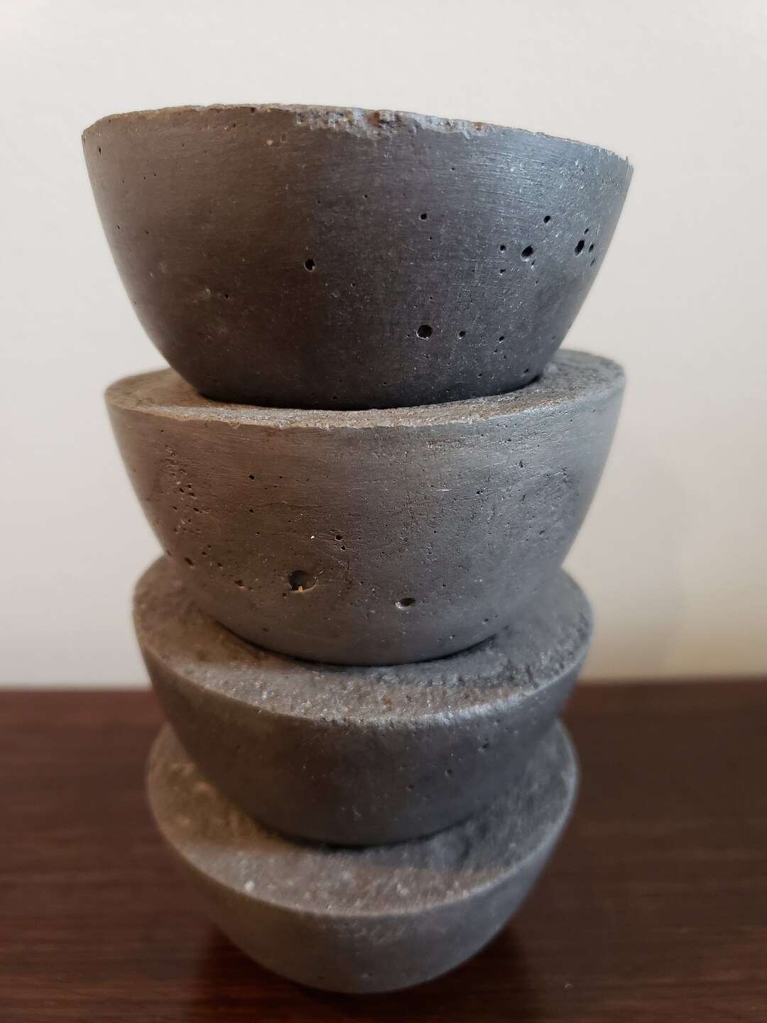 Concrete Tea Light Bowl Set of 4/vegan Friendly/table Décor/incense ...