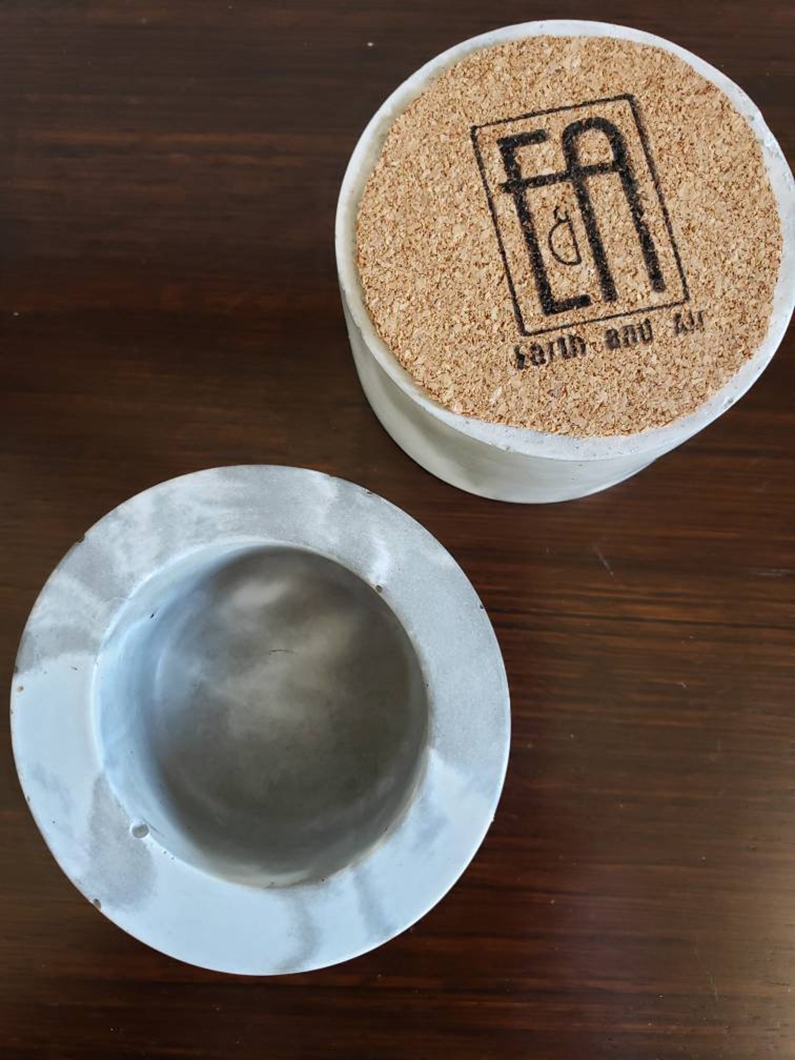 Concrete Tea Light Bowl Set of 2/table Décor/incense - Etsy