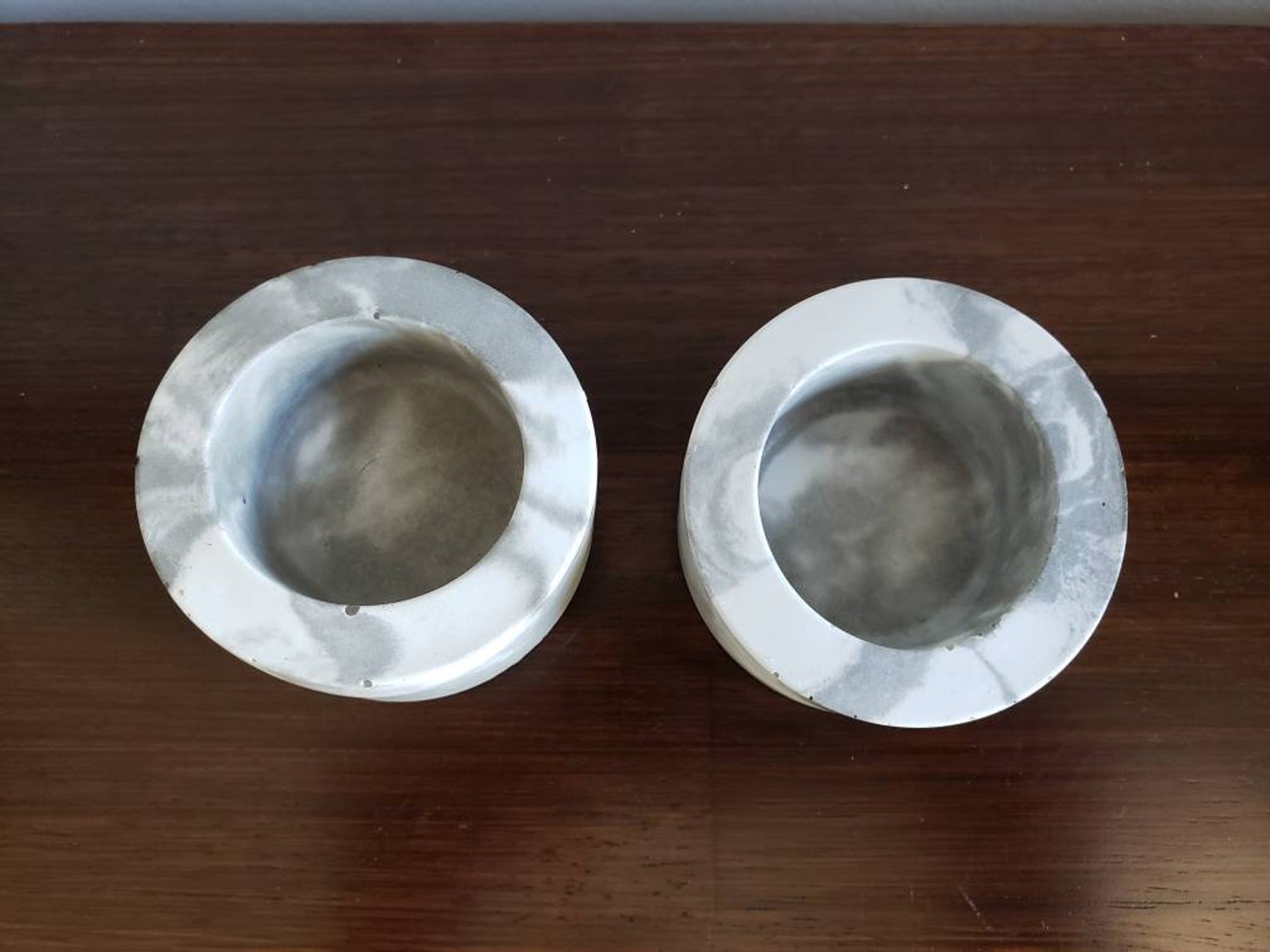 Concrete Tea Light Bowl Set of 2/table Décor/incense - Etsy