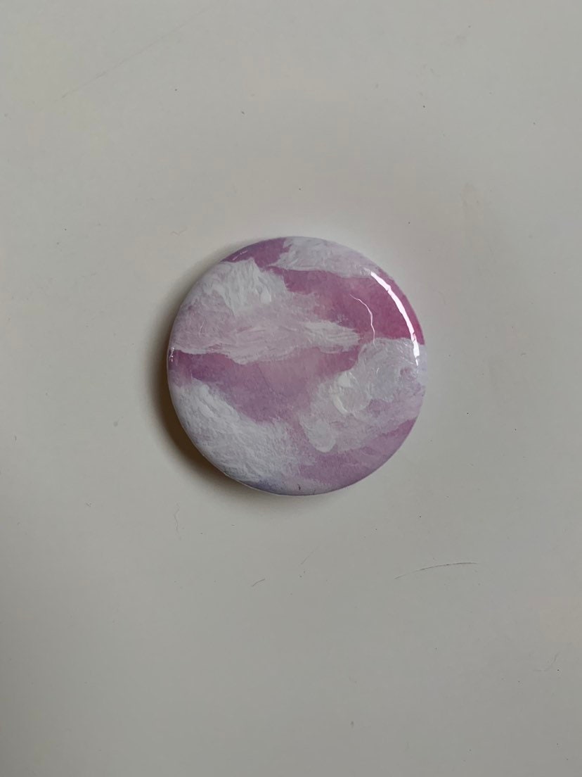 Pastel Watercolor Cloud Button Pin - Etsy