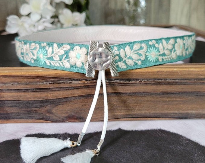 Jayden Hat Band, Turquoise, Jade, Green, Floral, Patterned, Decorative ...