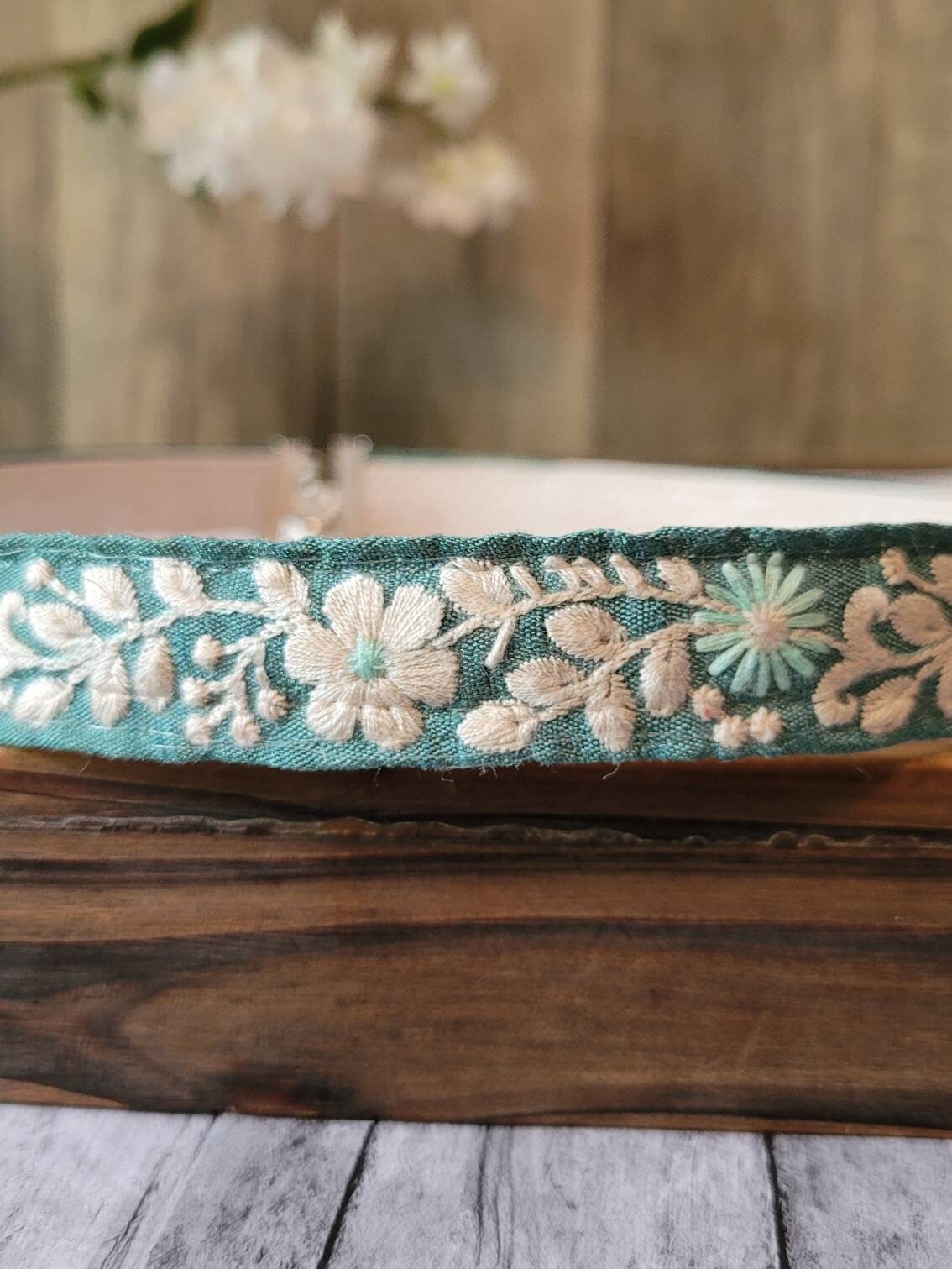 Jayden Hat Band Turquoise Jade Green Floral Patterned - Etsy