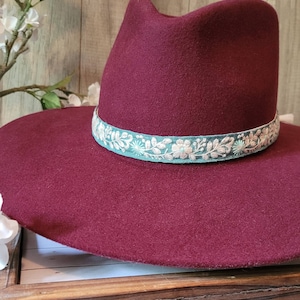 Jayden Hat Band, Turquoise, Jade, Green, Floral, Patterned, Decorative ...