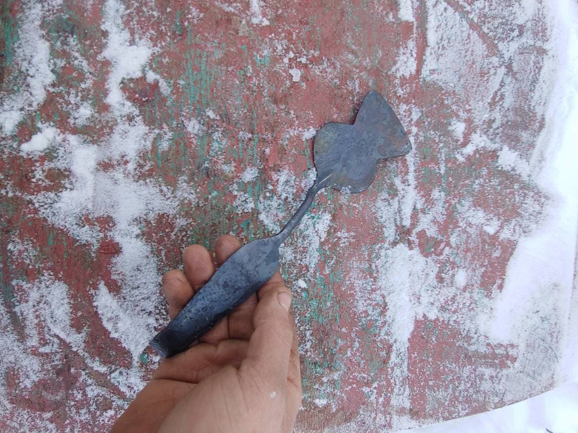 Hand Crafted Keyhole Spatula. Blacksmith Hand Made Cooking Serving ...