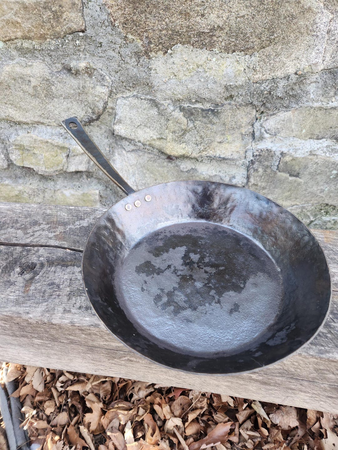 Carbon Steel Skillet. Blacksmith Hand Forged Steel Frying Pan. - Etsy