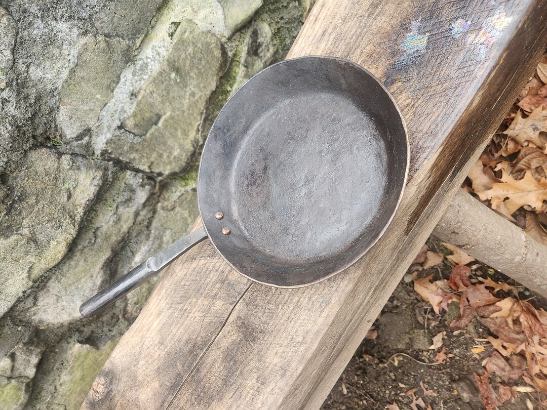Carbon Steel Camp Skillet. Blacksmith Hand Forged Fry Pan Cookware - Etsy