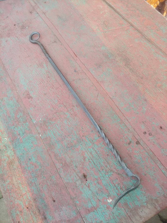 Hand Forged Steel Fire Place Fire Pit Rake Tool. Blacksmith | Etsy