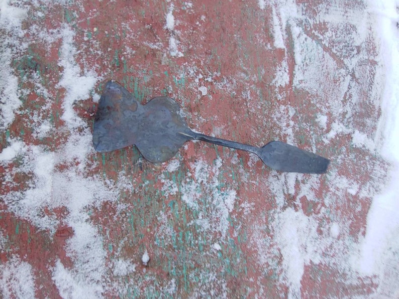 Hand Crafted Keyhole Spatula. Blacksmith Hand Made Cooking Serving ...