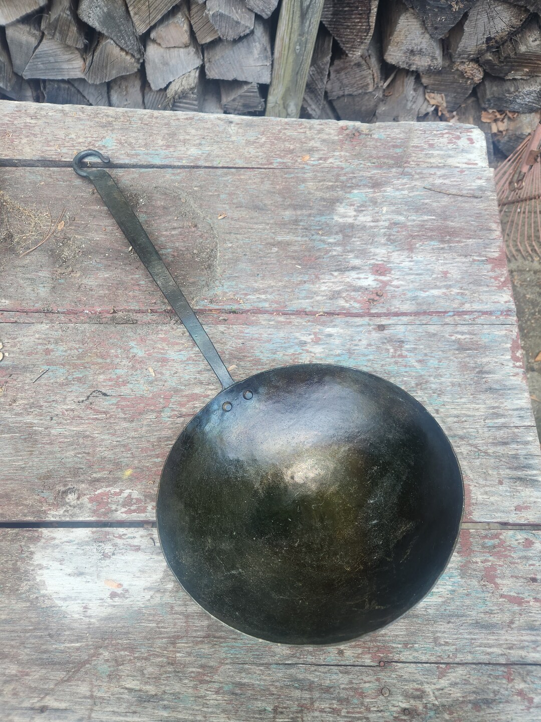 Hand Forged Campfire Wok. Blacksmith Hand Made Cookware Ware - Etsy