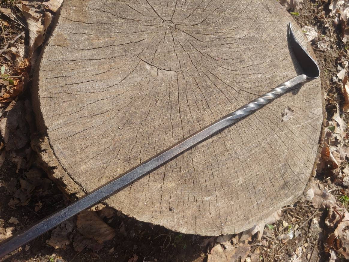 Hand Forged Steel Fire Place Fire Pit Rake Tool. Blacksmith - Etsy
