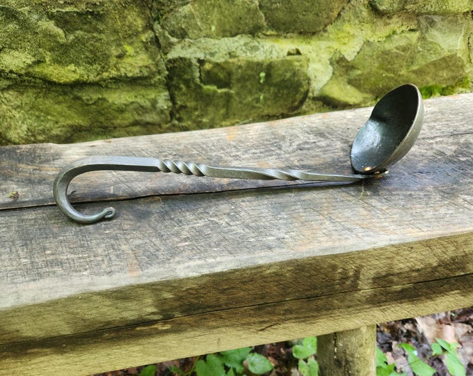 Hand Forged Steel Chuck Wagon Ladle. Blacksmith Hand Made Cooking ...