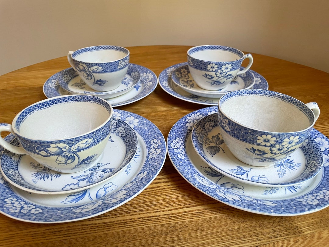 Antique Avon Floral Transferware Tea Set: H. Alcock & Co England, Set ...