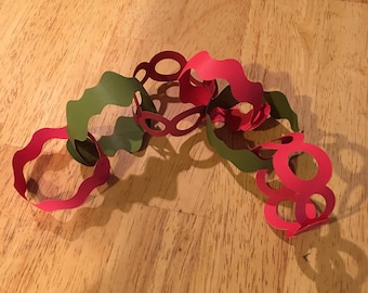 Miniature Garland Paper Chains Garland Xmas Garland - Etsy
