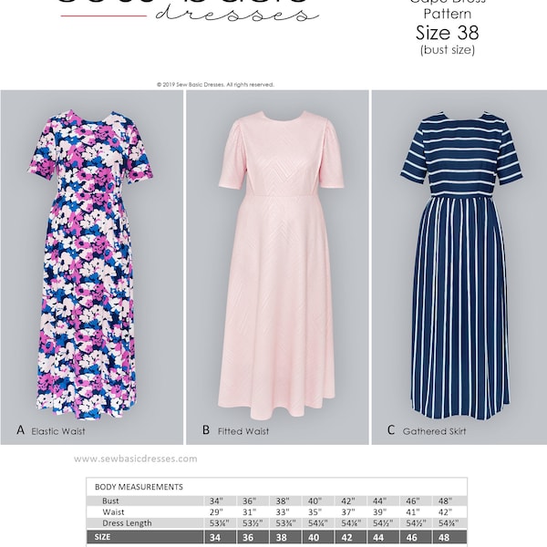 Modest Dress Pattern - Etsy