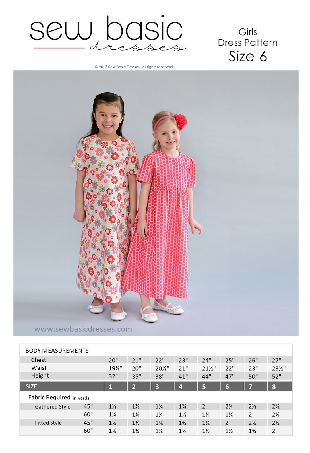 Girls Basic Dress Pattern - Etsy