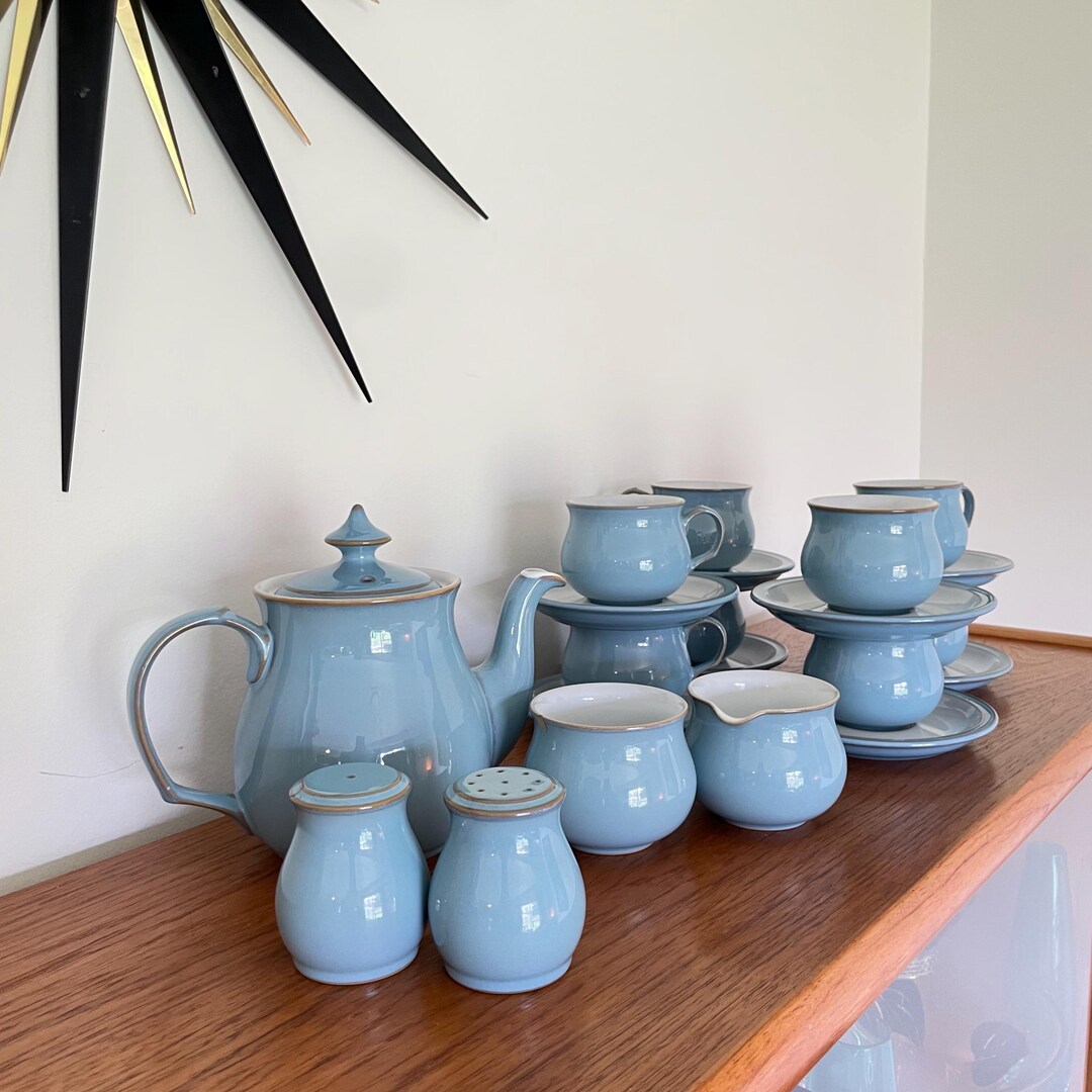 Vintage Denby Colonial Blue Stoneware Replacement Pieces | Coffee Pot ...