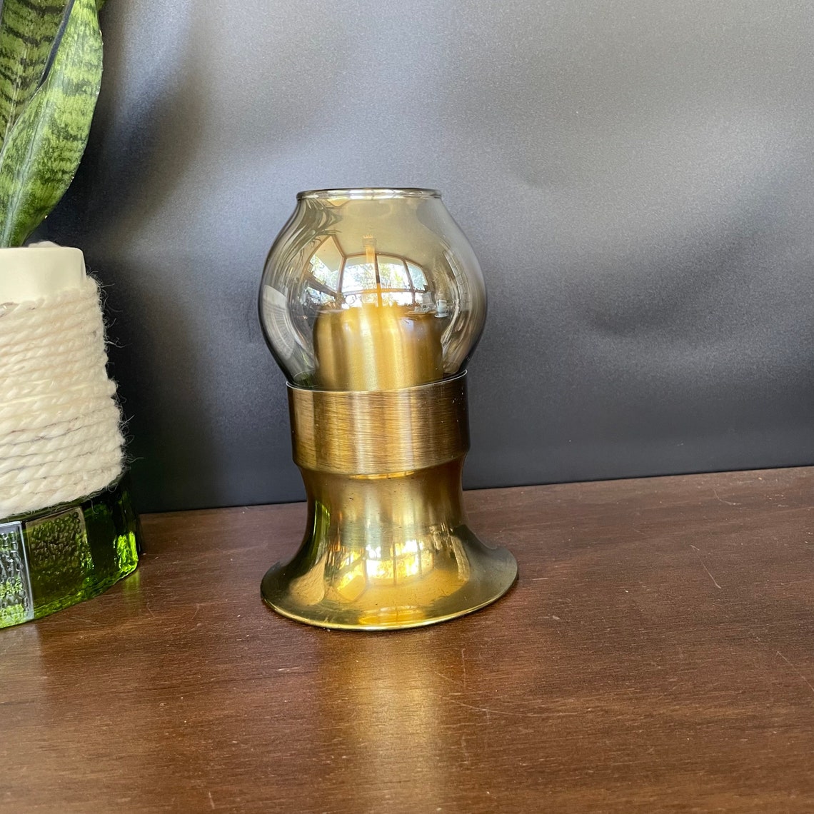 Vintage Brushed Brass Oil Lamp Rayflam Inc. Paraffin Smoked - Etsy