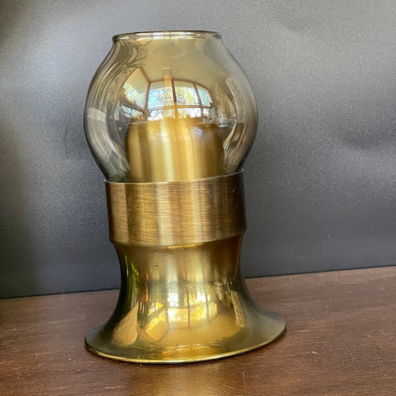 Vintage Brushed Brass Oil Lamp Rayflam Inc. Paraffin Smoked - Etsy