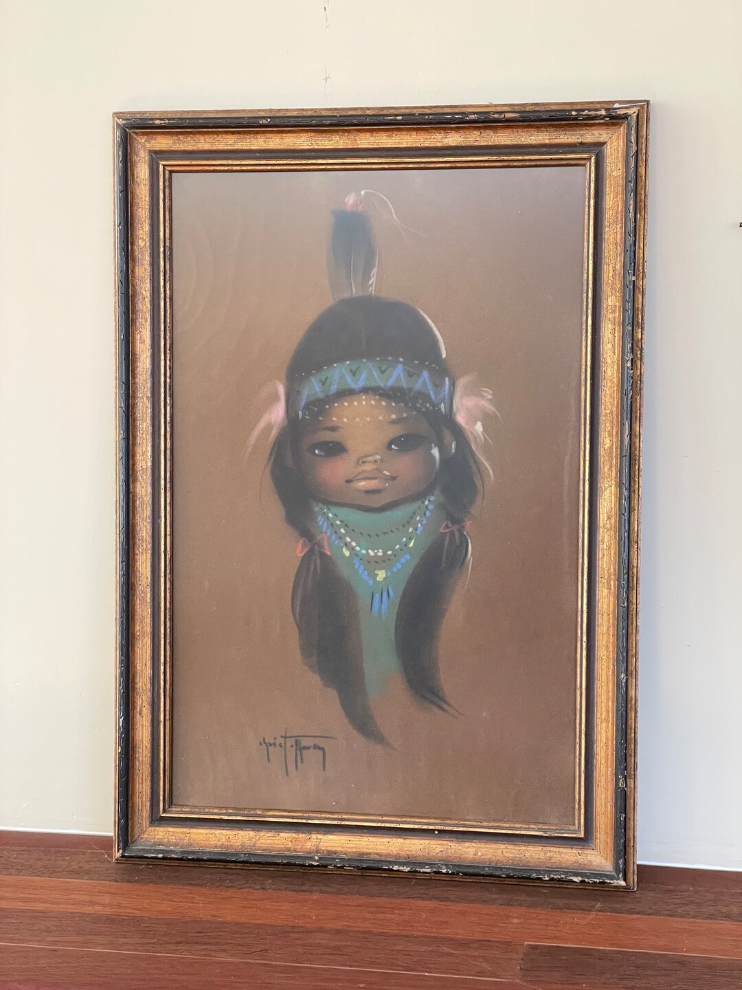 Vintage Gerda Christoffersen 1950s Framed Original Art | Indigenous ...