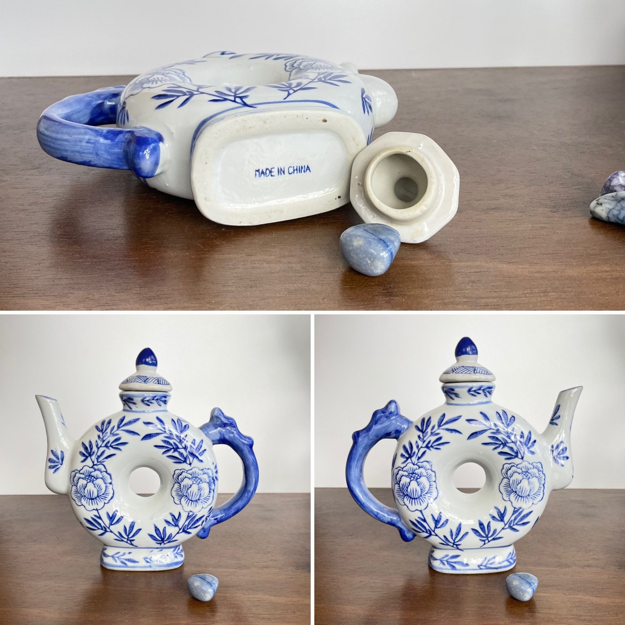 Coffee & Tea Makers Personal Tea Pot Friendship Gift Vintage Blue and ...