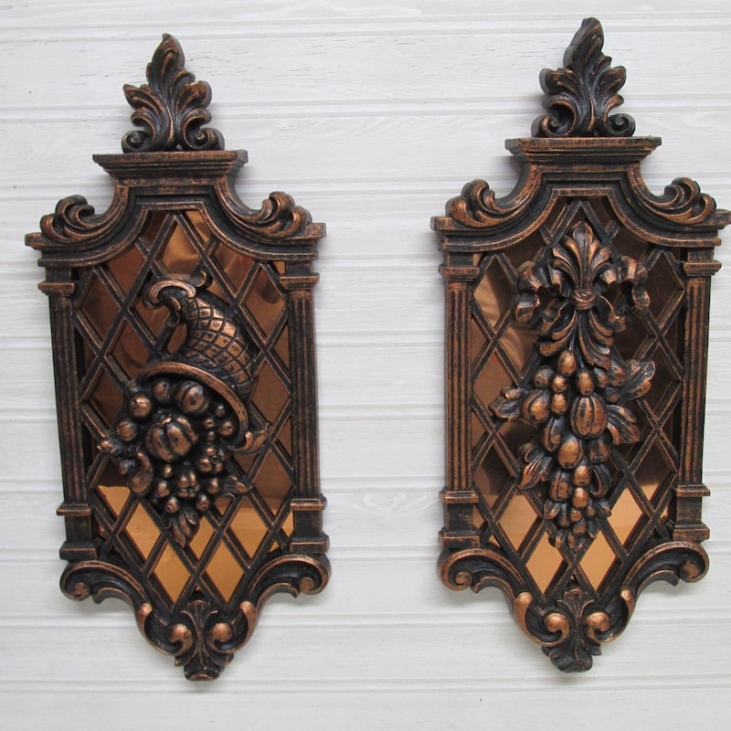 Copper Wall Plaque Pair - Etsy