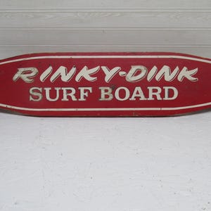 Rinky Dink Surf Board/wooden Skateboard With Metal Wheels From the ...