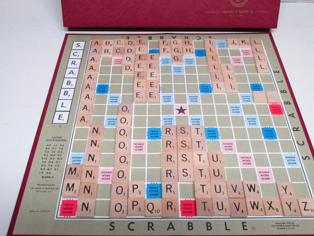 Complete Vintage Scrabble Game in Very Good Condition/1970s Selchow and ...