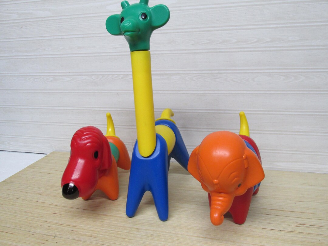 Tupperware Zoo Animal Toys/complete Set of 3 Vintage Tupperware Toys ...