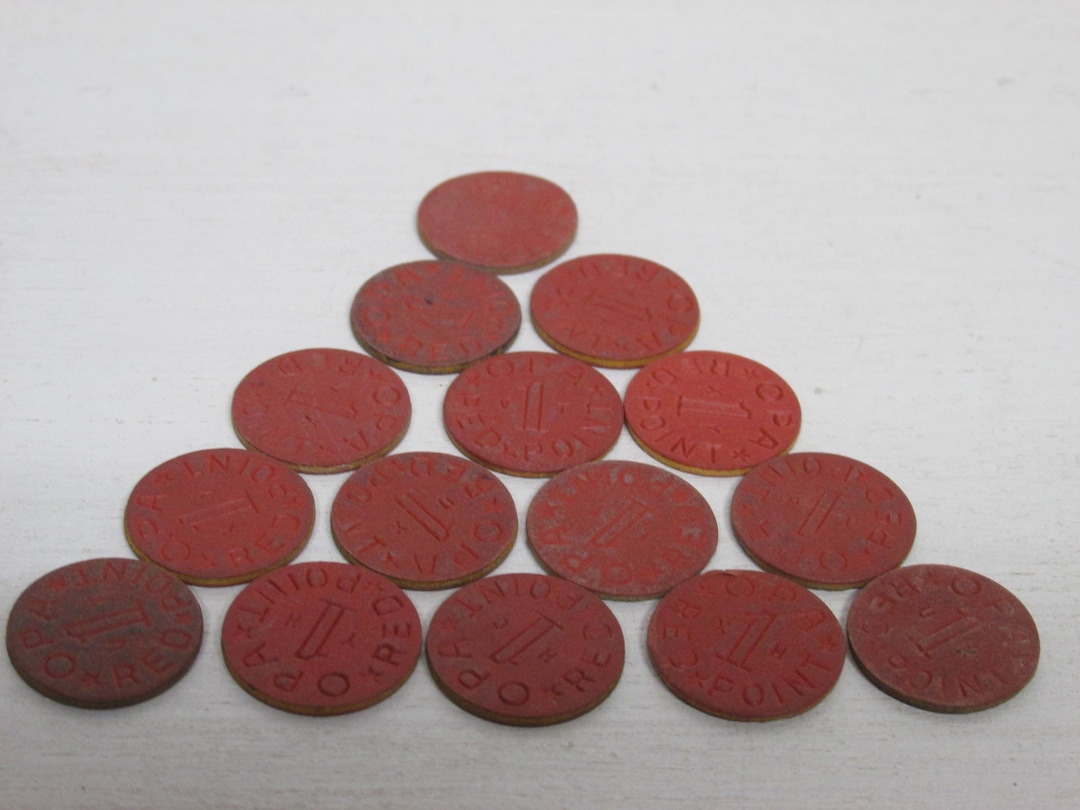 Red WW2 Ration Tokens/lot of 15 OPA Office of Price Administration ...