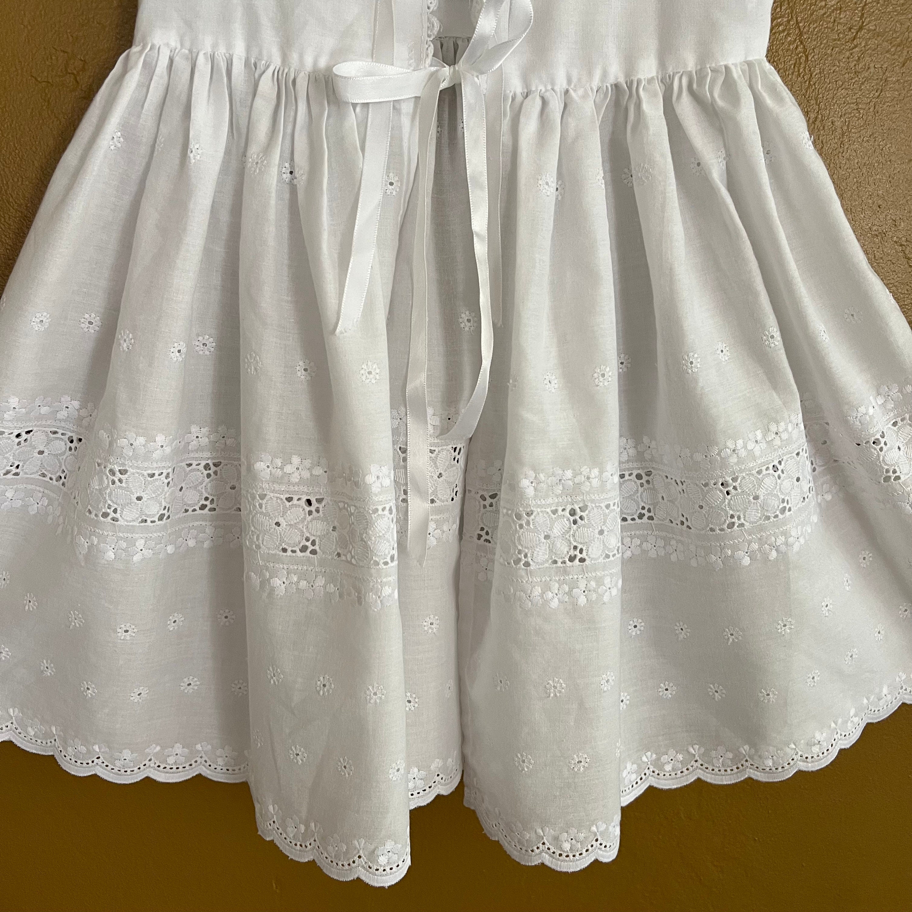 Vintage Girls White Dress Set Vintage Flower Girl Dress 4t - Etsy
