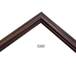 Custom Picture Frame | 1 1/2W 1H 5/8R Dark Reddish Brown Beveled ...