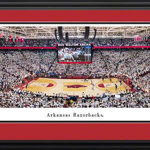 NBA Arizona Razorbacks Bud Walton Arena white out Crowd Wall Panoramic ...