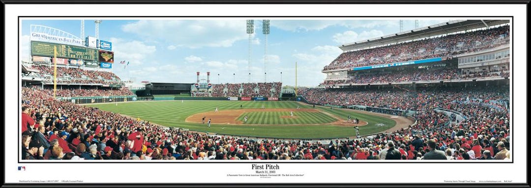 Cincinnati Reds "first Pitch" - Great American Ballpark | Custom Framed ...