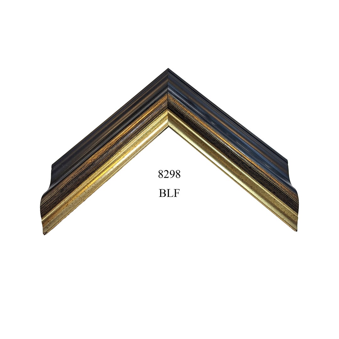 Custom Picture Frame | 2W Black and Gold Ombre | Custom Size Framing ...