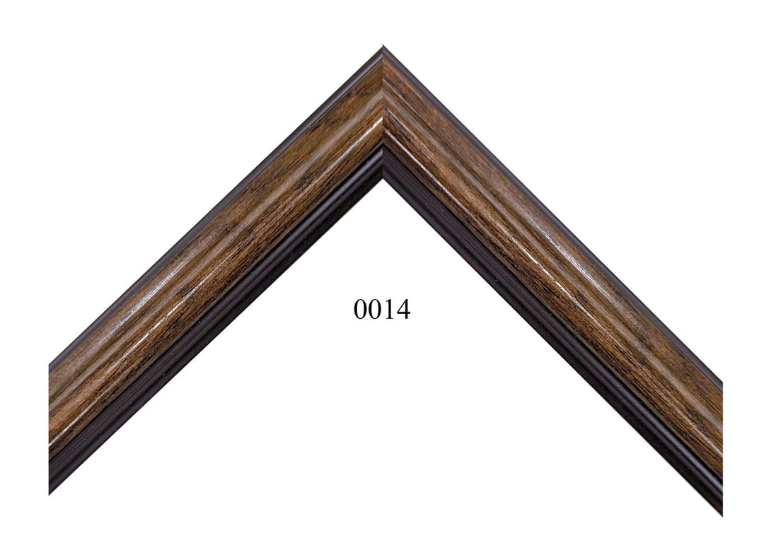 Custom Size Picture Frame | 1" Brown Rounded With Dark Brown Edges ...