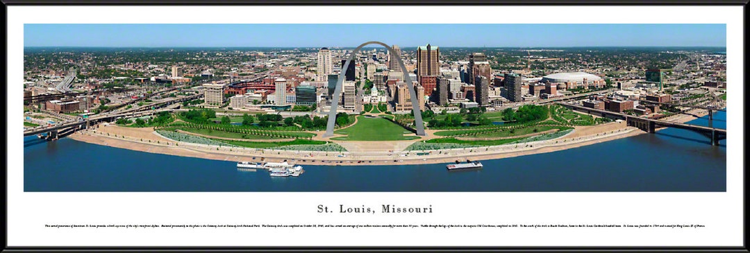 St. Louis, Missouri, Gateway Arch Panorama | Custom Framed Skyline ...